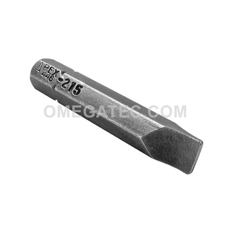 Apex X Slotted Insert Bits Hex Drive
