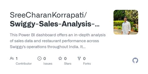 Github Sreecharankorrapati Swiggy Sales Analysis Dashboard This Power Bi Dashboard Offers An