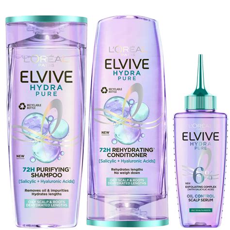 Loréal Paris Elvive Hydra Pure Scalp Serum Shampoo And Conditioner