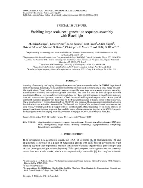 Pdf Enabling Large Scale Next Generation Sequence Assembly With