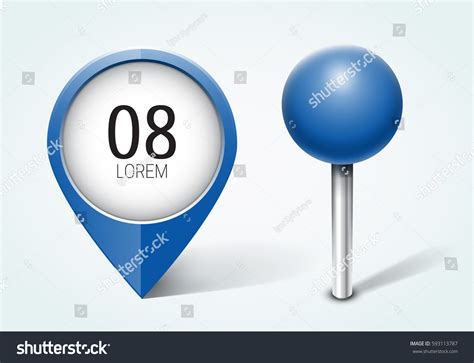 Blue Pin Map Pointer Location Icon Stock Vector Royalty Free 593113787 Shutterstock