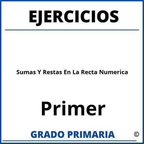 Ejercicios De Restas De Primer Grado