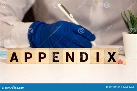 APPENDIX Word Made With Wooden Blocks Concept Stock Image Image Of Cancer Background