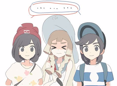 Lillie Selene And Elio Pokemon And More Drawn By Mxkjxm Nhss Danbooru