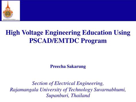 ppt high voltage engineering education using pscad emtdc program