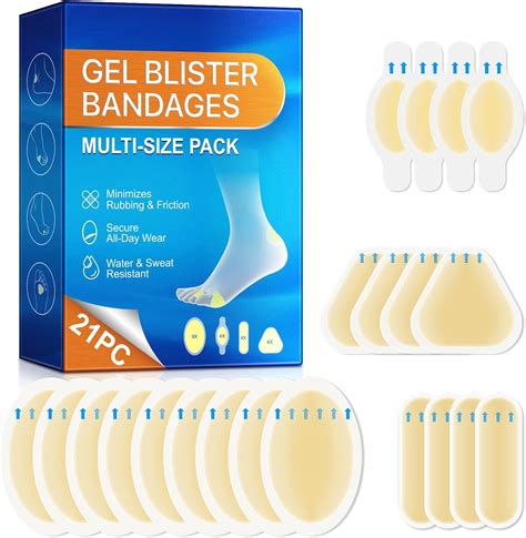 Ltqxgt Hydrocolloid Blister Bandages 21 Count Gel