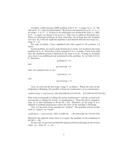 Terminal Cost Pdf