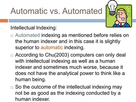 Indexing Automated Vs Automatic Galvan1 Ppt