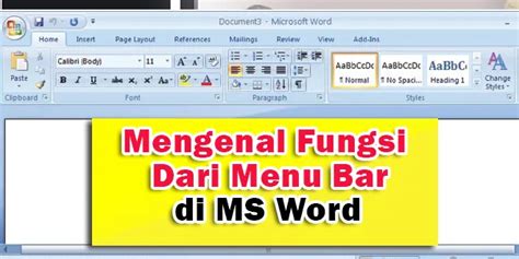 Mengenal Fungsi Menu Bar Ms Word Teknowarta