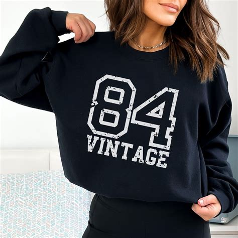 1984 Sweatshirt Vintage Inspired Distressed Birthday Sweatshirt