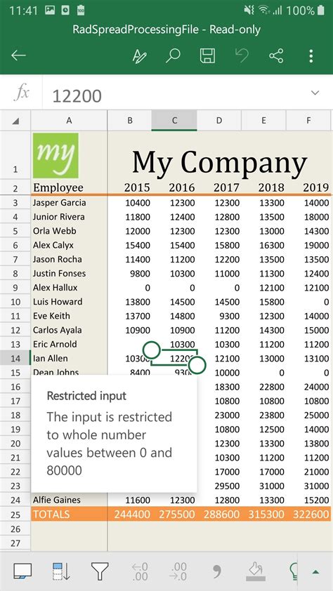 Create Modify And Export Spreadsheets In Xamarin Apps