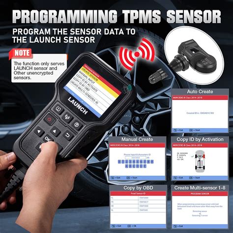 LAUNCH CRT E Newest TPMS Relearn Tool Support MHz TPMS Sensor