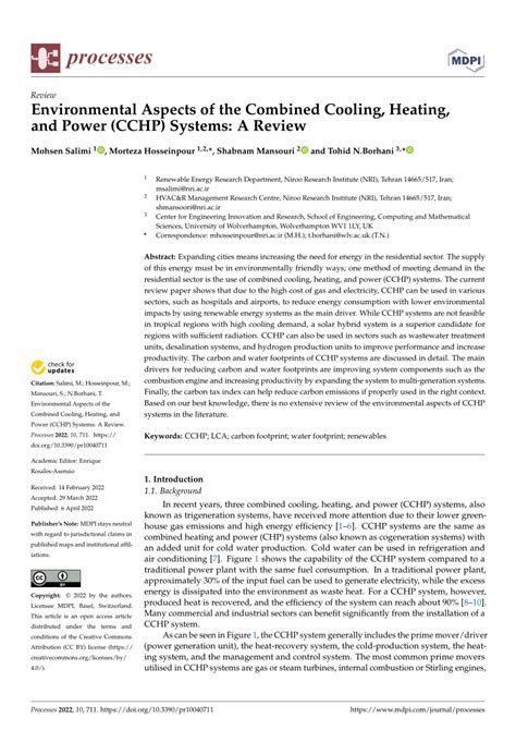 Pdf Environmental Aspects Of The Combined Cooling Heating And Power