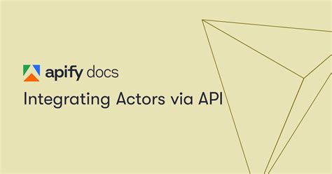 integrating actors via api platform apify documentation