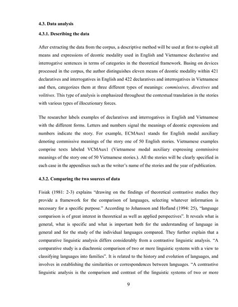 A Study On Deontic Modality Expressing Means In English And Vietnamese