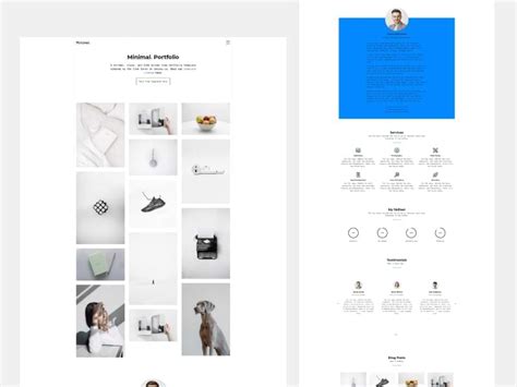 Minimal Free Bootstrap HTML Portfolio Template Freebiesbug