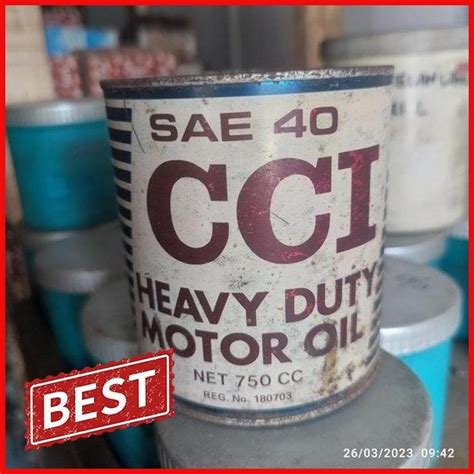 Jual [bkt] Kaleng Oli Oil Cci Heavy Duty Motor Oil Sae 40 Oli Kaleng Jadul Vintage Retro Antik