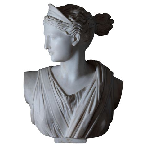 French Marble Bust Or Sculpture Of Madame Juliette Recamier Circa 1900
