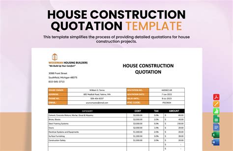 Editable Construction Quotation Templates In Excel To Download
