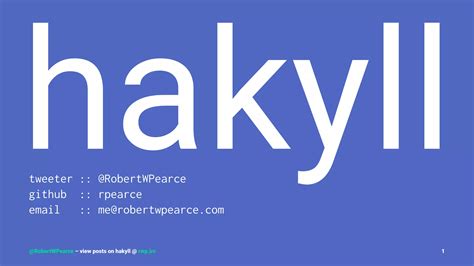 hakyll haskell static site generator ppt