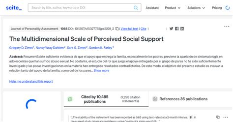 The Multidimensional Scale Of Perceived Social Support
