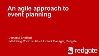 An Agile Approach To Event Planning PPT