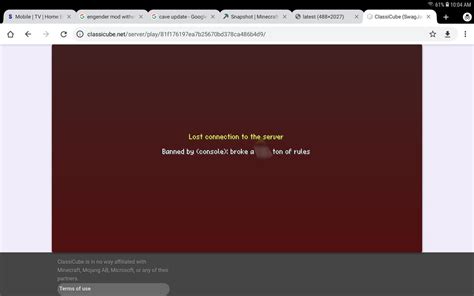 I Got Banned From A Server For NO REASON AT ALL ClassiCube Central ClassiCube Forum