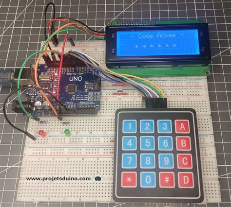 Contrôle Daccès Simple Avec Clavier Et Affichage Lcd I2c Piloter Par
