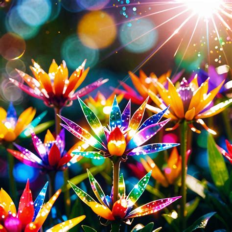 Flowers Rainbow Synesthesia Light Leak Bokeh Cinematic Lighting