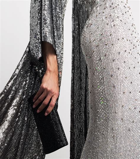 Jenny Packham Black Sequin Cassia Cape Gown Harrods Uk