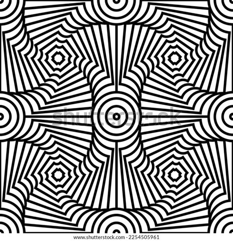 Seamless Monochrome Vector Graphic Spiralling Filleted Stock Vector