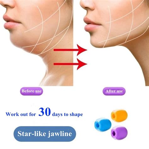 남성용 피트니스 얼굴 마사지기 얼굴 팝 앤 고 입 턱 라인 턱 근육 운동기 씹는 공 씹는 물린 브레이커 훈련스킨 케어 도구 Aliexpress