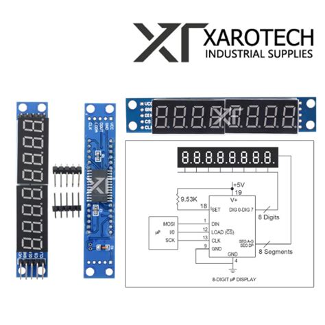 Max7219 Led Module 8 Digit 7 Segment Digital Led Display Tube Mcu