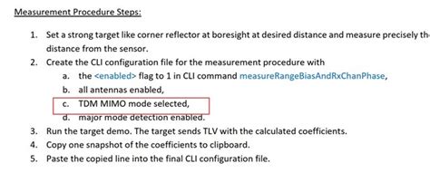IWRL1432BOOST Questions Of Measurement Procedure Implementation Sensors Forum Sensors TI