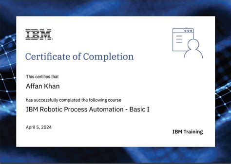 affan khan on linkedin making the most proud to complete ibm robotic