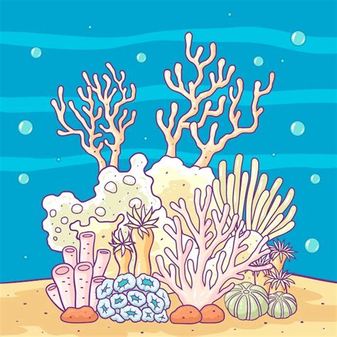 Vectores E Ilustraciones De Corales Marinos Dibujo Para Descargar Gratis Freepik