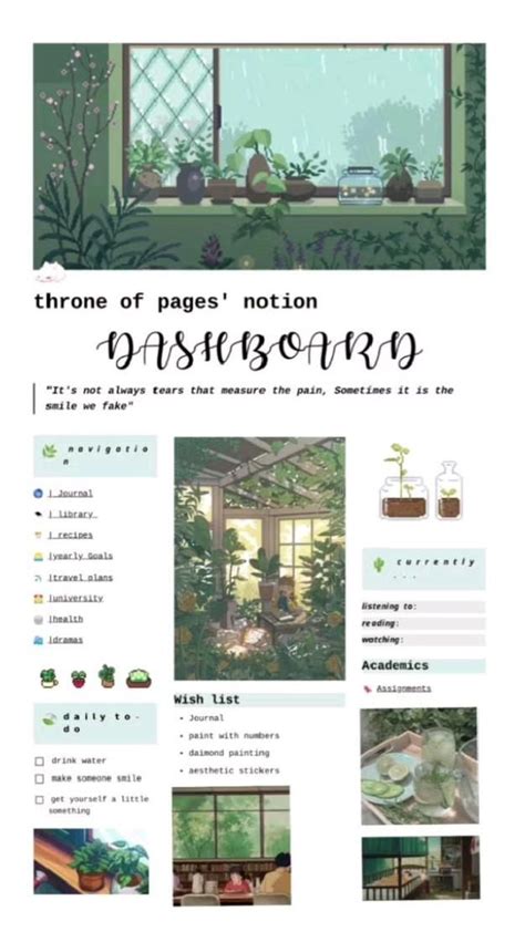 Notion Template Inspo Notions Aesthetic Template Aesthetic Backgrounds
