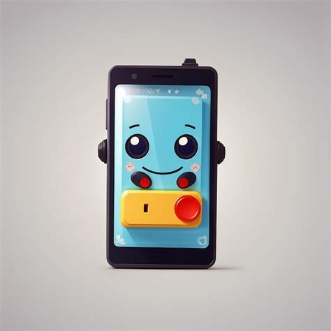 Premium Photo Cute Cell Phone Full Battery Cartoon Vector Icon