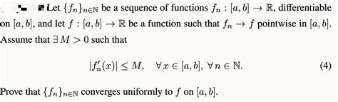 Solved Let Fn NN Be A Sequence Of Functions Fn A B R Chegg