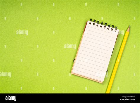 Notepad With Pencil Stock Photo Alamy