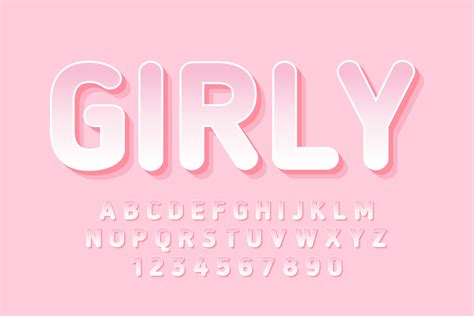 Decorative Girly Font And Alphabet Vector Vector Art At Vecteezy