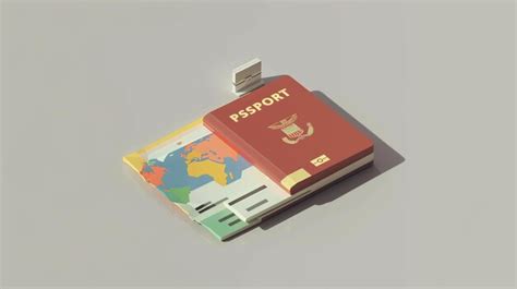 Lowpoly Illustration Of A Passport And A World Map Premium Ai