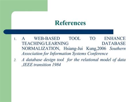 Design And Implementation Of Relational Database Design Tool Ppt