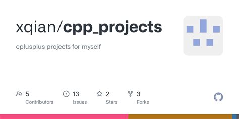 Github Xqiancppprojects Cplusplus Projects For Myself