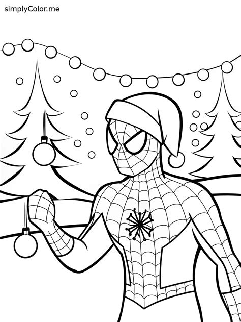 Spiderman Christmas Coloring Book
