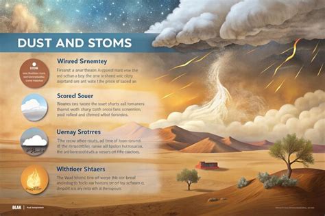 Educational Poster Understanding Sand And Dust Storms Premium Ai Generated Image