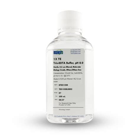 1x Te Tris Edta Buffer 500 Ml Ufcbio