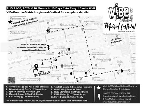 2020 Mural Festival Walking Map Vibe Creative District
