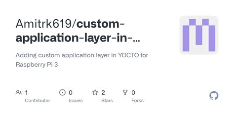 github amitrk619 custom application layer in yocto for raspberry pi 3