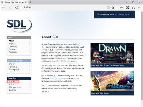 windows下配置sdl2 0开发环境 sdl development libraries csdn博客